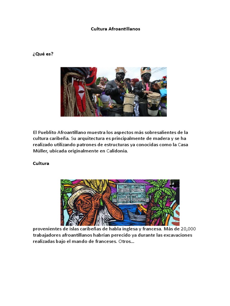 Cultura Afroantillana en Panamá | PDF | Viajes y turismo | Historia
