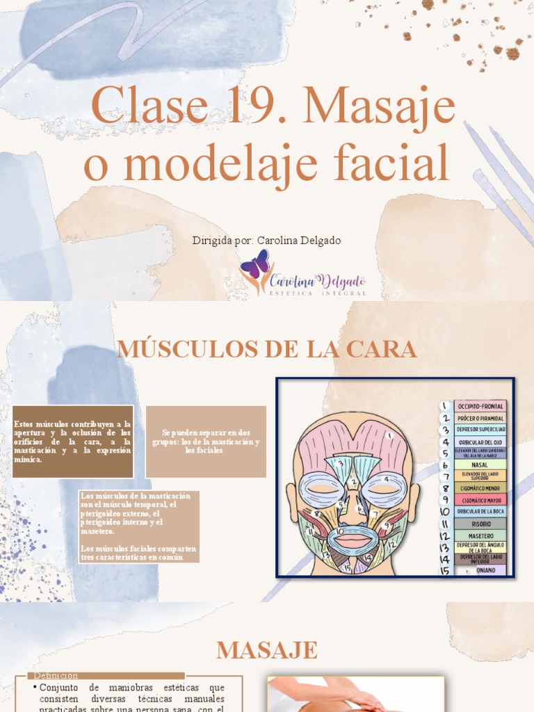 Clase 19. Masaje o Modelaje Facial | PDF | Masaje | Piel