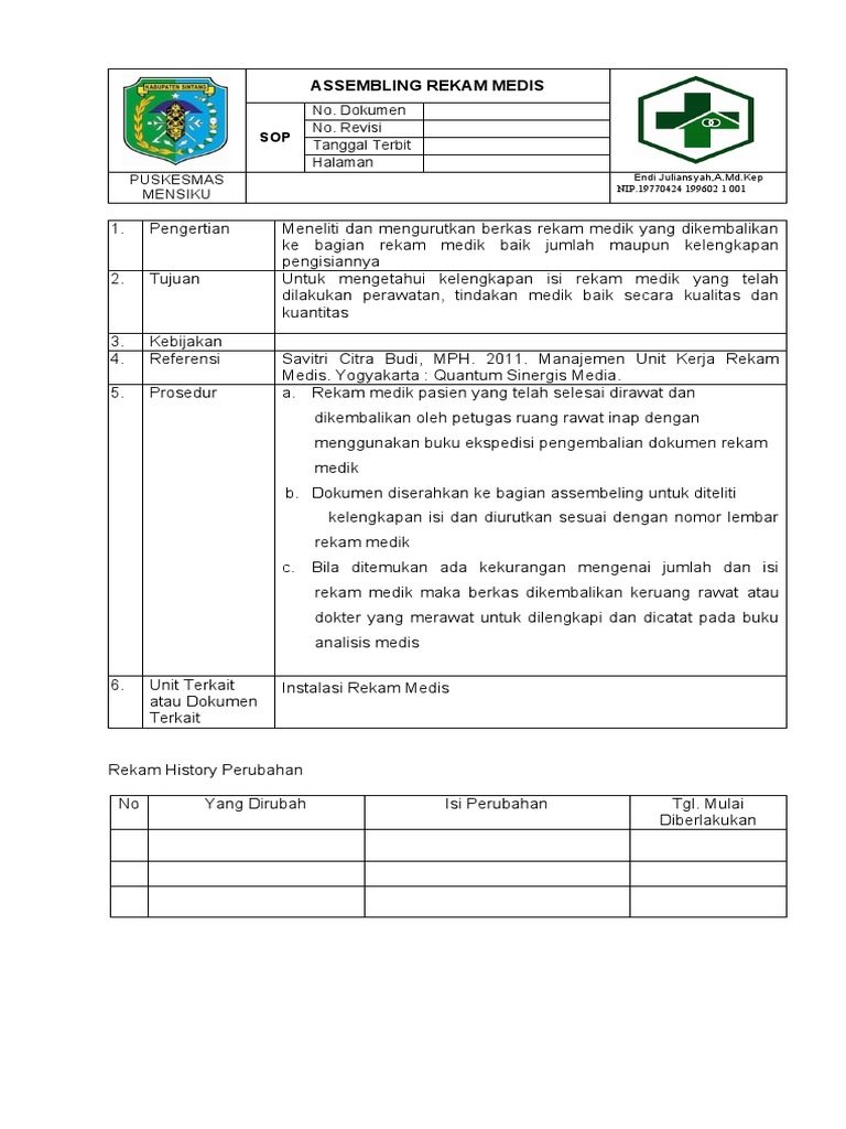 Sop Assembling RM | PDF
