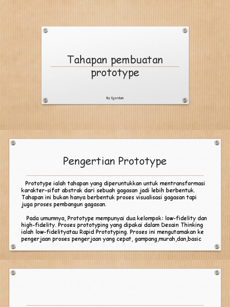 Tahapan Pembuatan Prototype | PDF