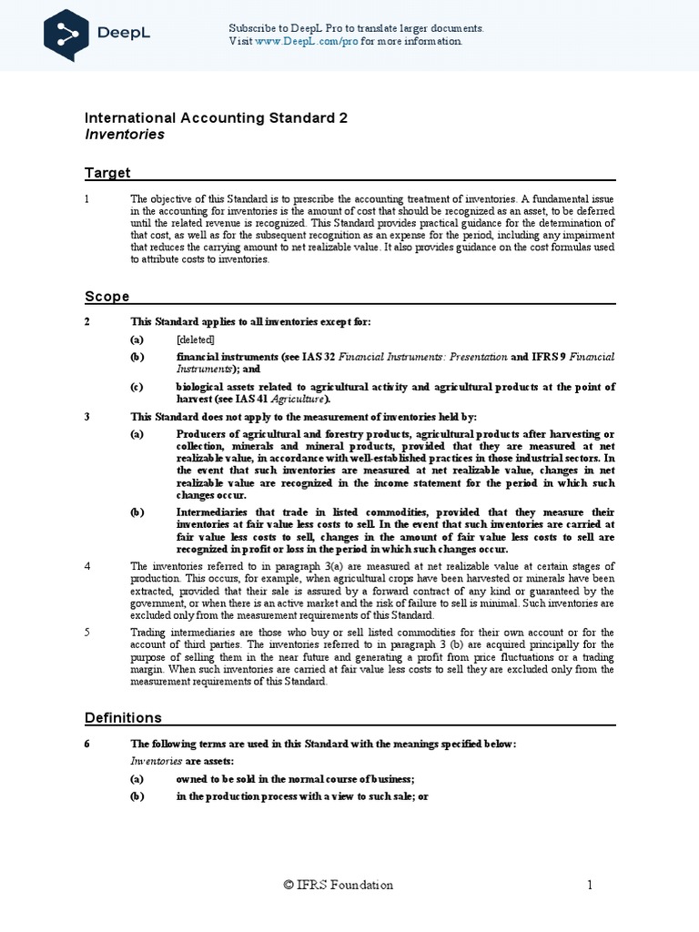 IAS 2: Accounting for Inventories | PDF | Fair Value | Inventory