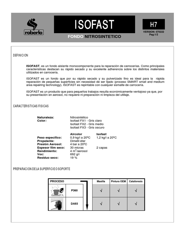 Aircolor Isofast | PDF | Materiales