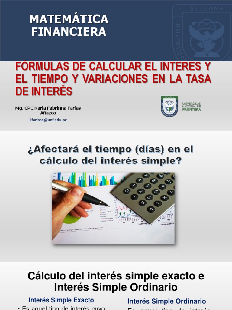 Fórmulas para Calcular Interes Simple | PDF | Interés | Bancario