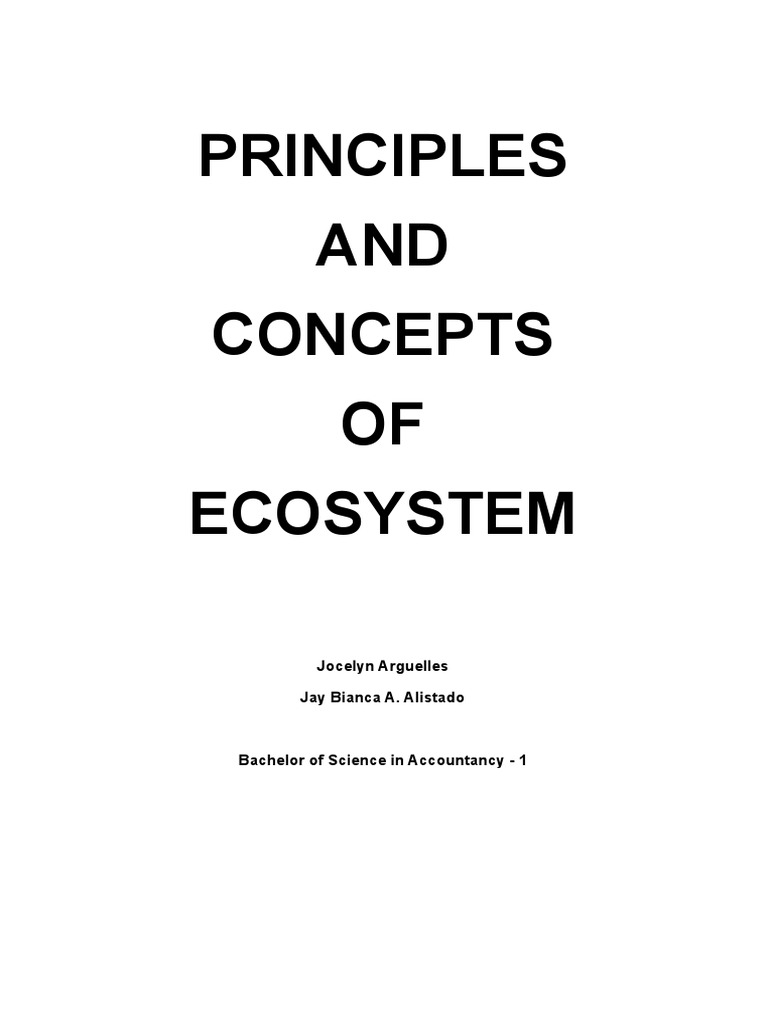 Principles and Concept of Ecosystem.docx | PDF | Food Web | Forests