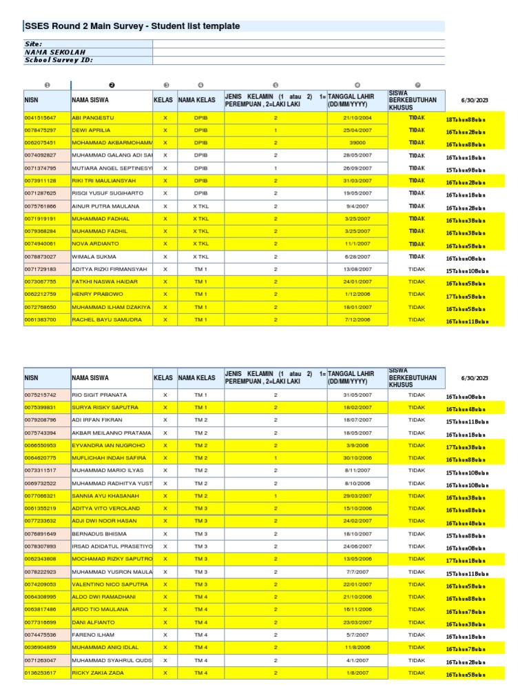 Form Oecd SMK K Nusantara Kudus Rev 1 | PDF