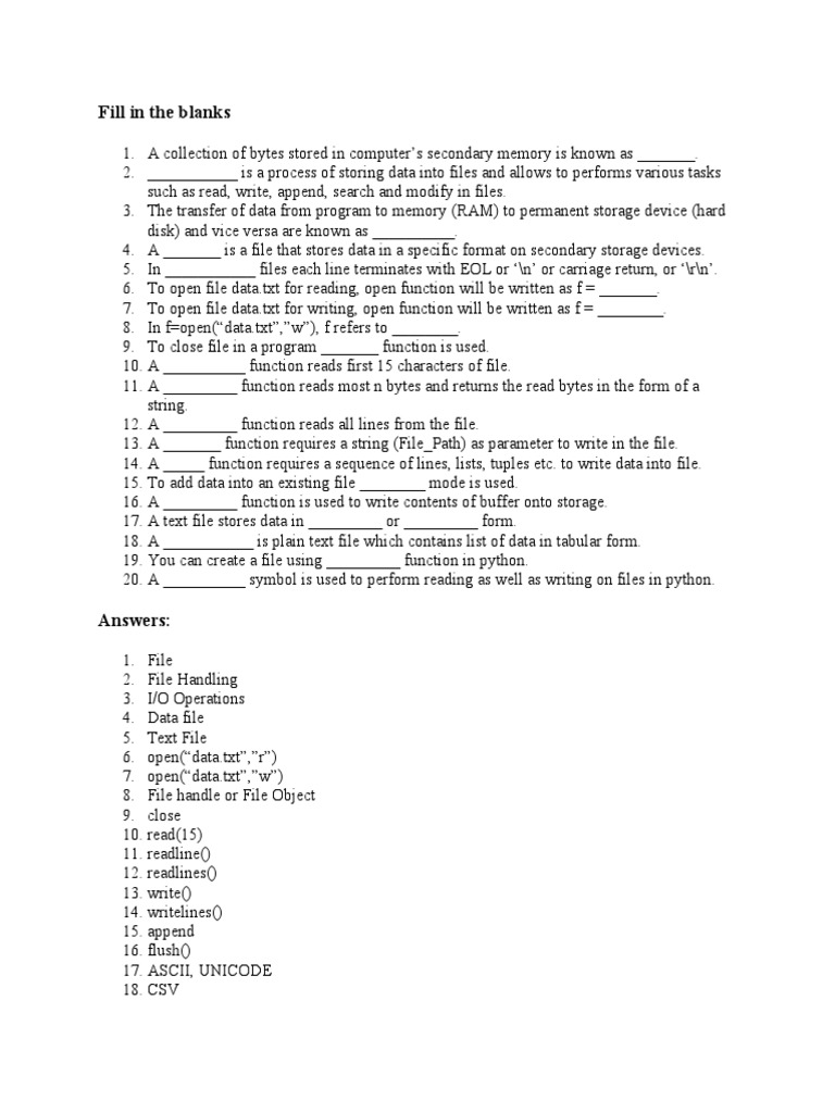 File Handling | PDF | Computer File | Text File File Handling | PDF | Computer File | Text File