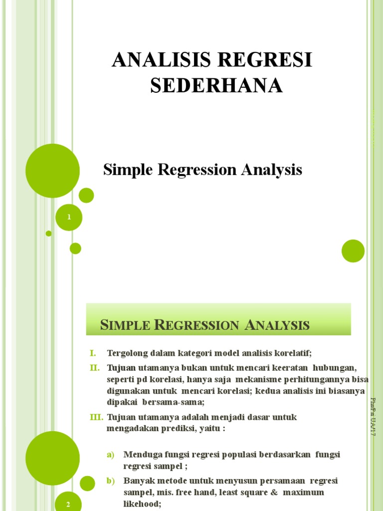 Pertemuan 5 - Regresi Simple | PDF
