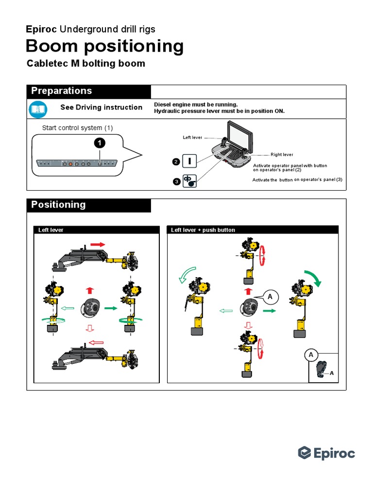 Epiroc Cabletec M Boom Positioning Guide | PDF