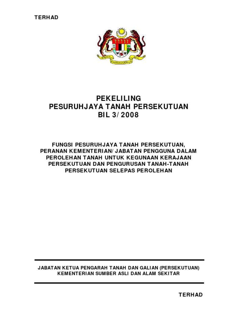 Pekeliling PTP Bil 3 Tahun 2008 | PDF