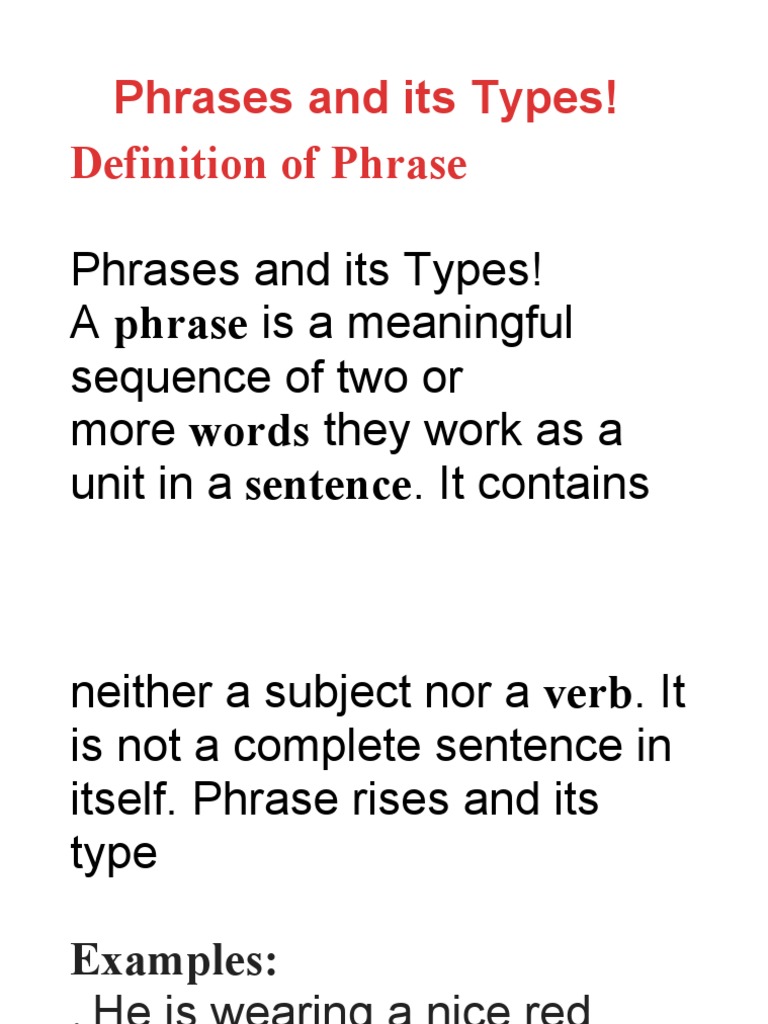 Phrases and Its Types | PDF | Adverb | Phrase