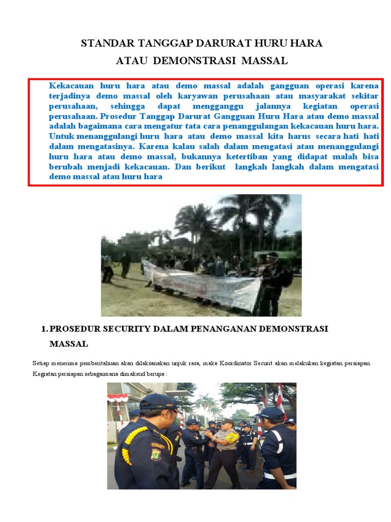 SOP Unjuk Rasa | PDF