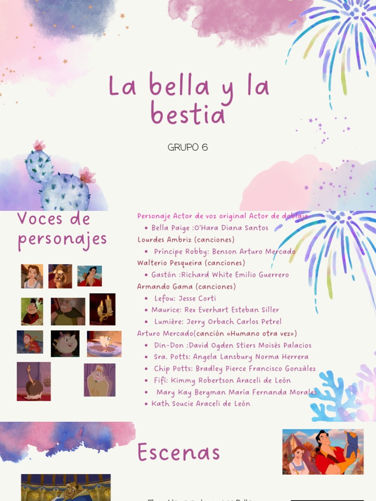 Voces y personajes de La Bella y la Bestia | PDF