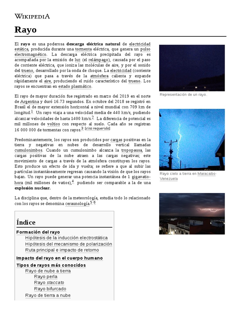 Cap 12e - Rayo Electrico | PDF | Relámpago | Electricidad