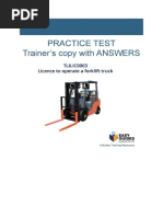 Forklift Test Questions and Answers 2023 (FLT) | PDF | Forklift ...