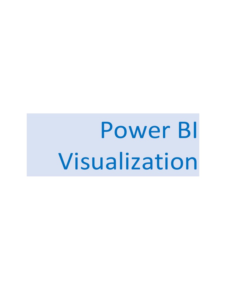 Lecture Sheet-Power BI Visuals | PDF | Computing | Software