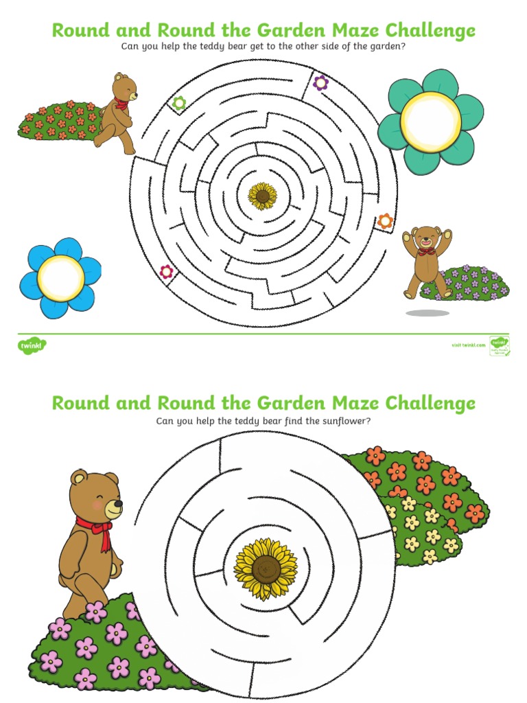 T TP 5966 Round and Round The Garden Maze Activity Sheet | PDF