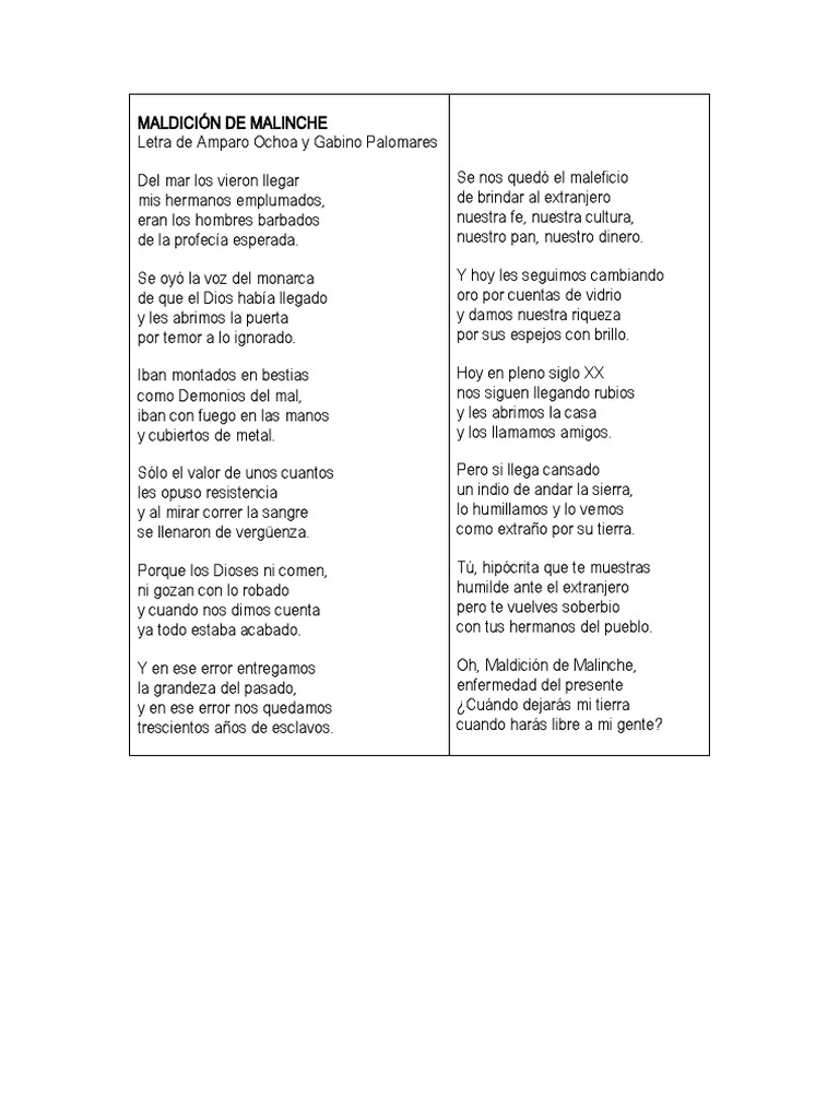 Maldición de Malinche | PDF