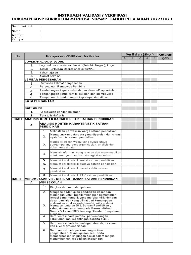 Verifikasi Dan Validasi Kosp-1 | PDF