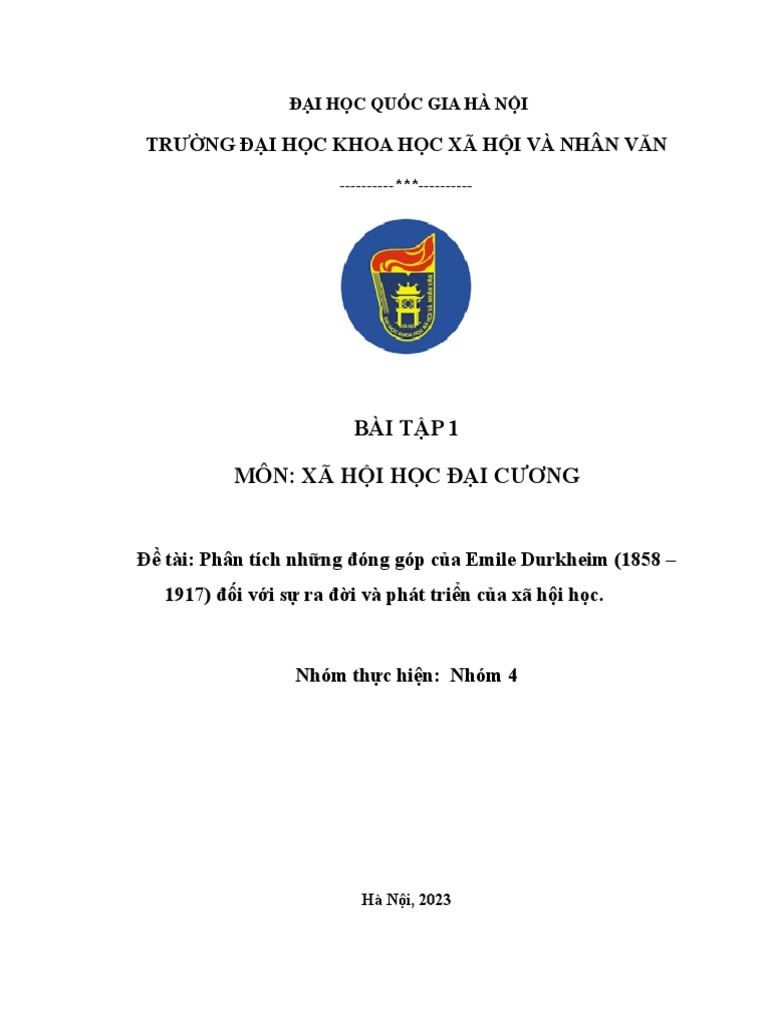 BT1 - Nhóm 4 XHHDC Hè 2023 | PDF