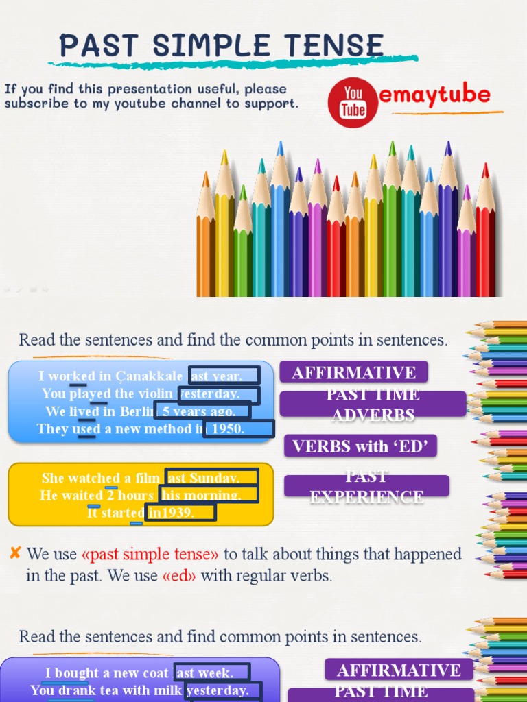 Understanding Past Simple Tense Usage | PDF | Verb | Grammatical Tense