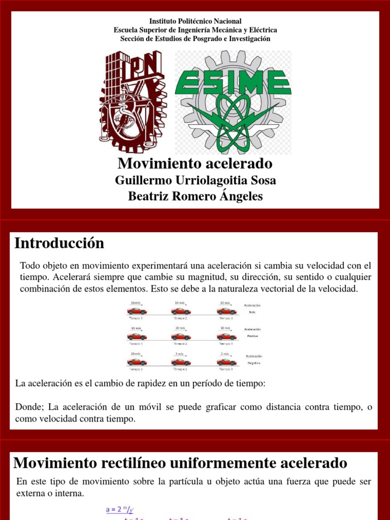 Movimiento Acelerado Pdf Rotación Velocidad