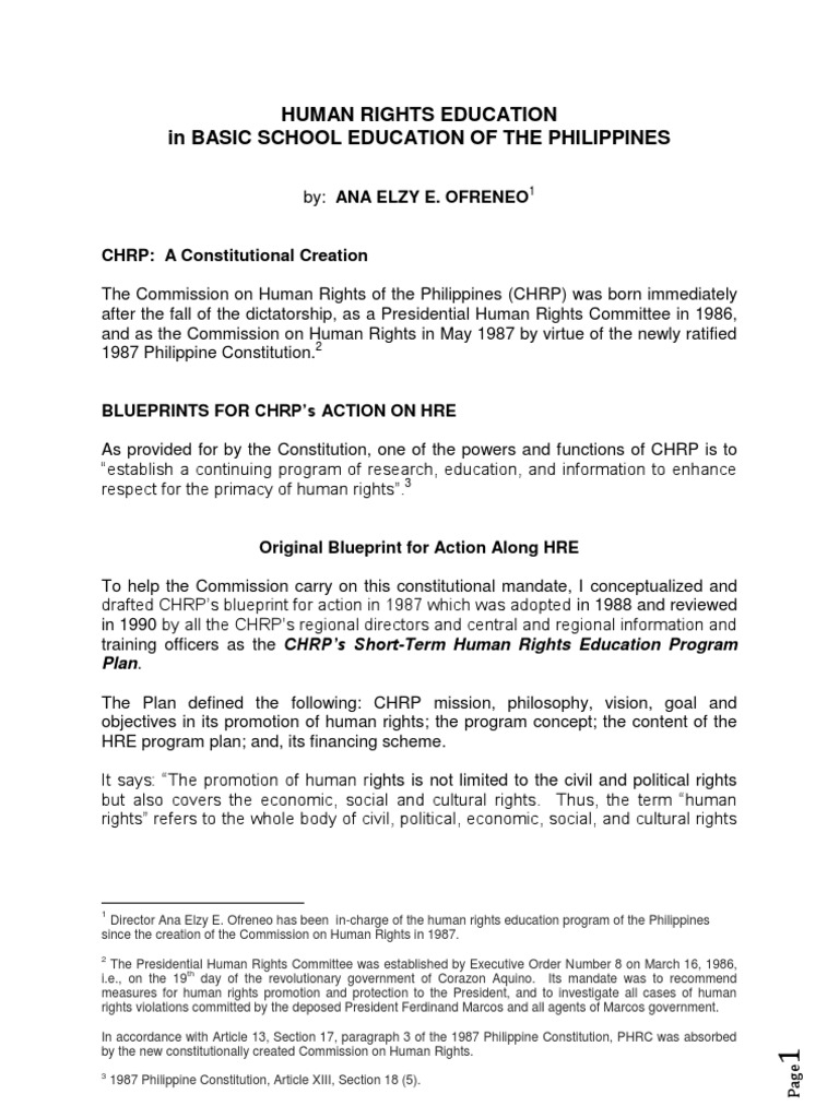 029 - Human Rights Education in Philippine Schools | PDF | Human Rights ...