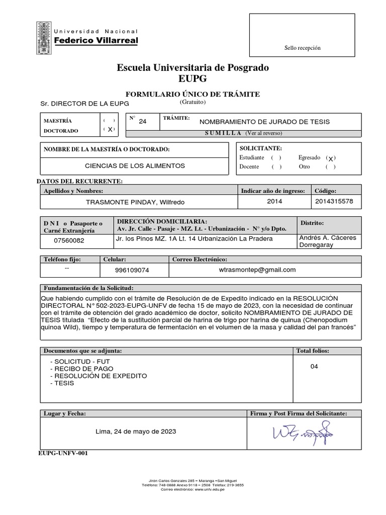 Solicitud - Fut | PDF