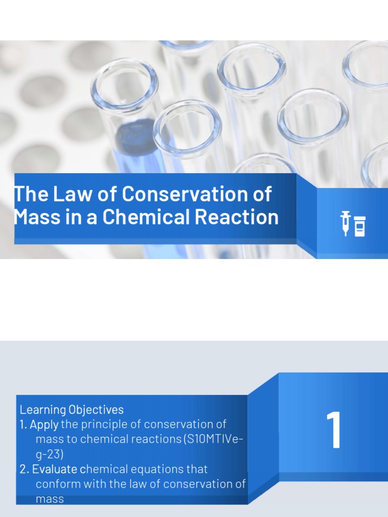 The Law of Conservation of Mass | PDF | Chemical Reactions | Chemical ...