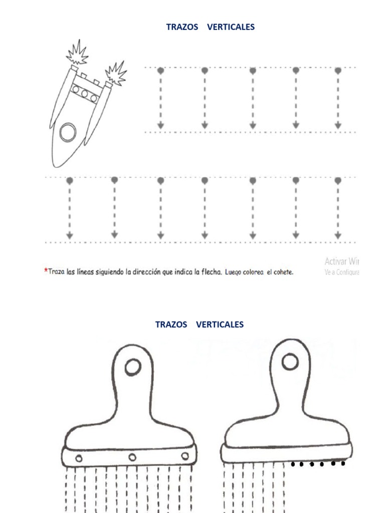 Grafomotricidad-Trazos Verticales-2023 | PDF