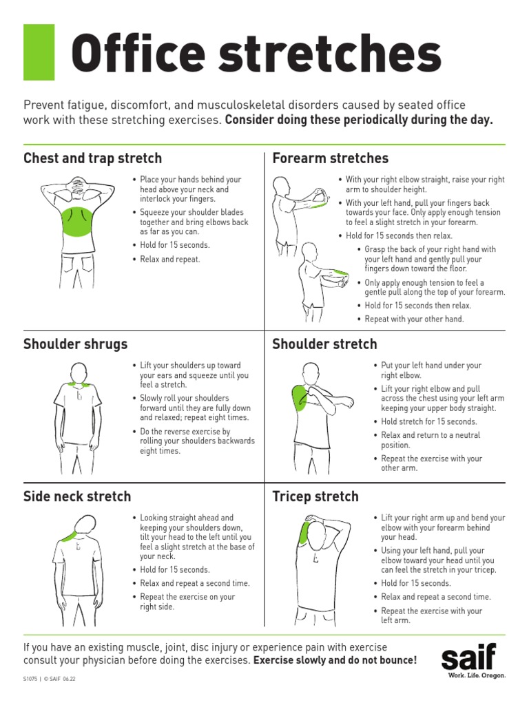 S1075 Office Stretches | PDF | Elbow | Hand
