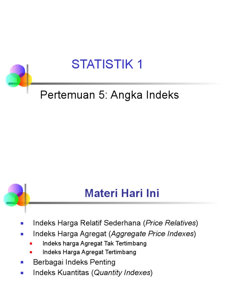 Pertemuan-5 Indeks | PDF | Pengelolaan Keuangan & Uang | Bisnis