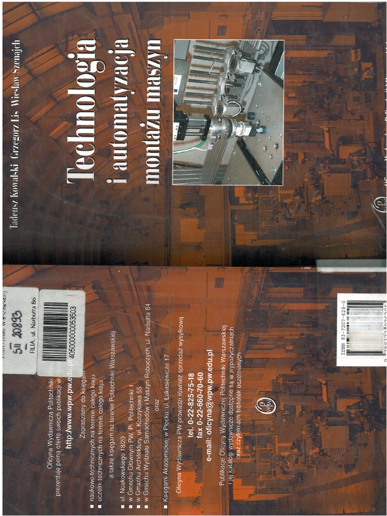 Technologia I Automatyzacja Montażu Maszyn - Tadeusz Kowalski | PDF