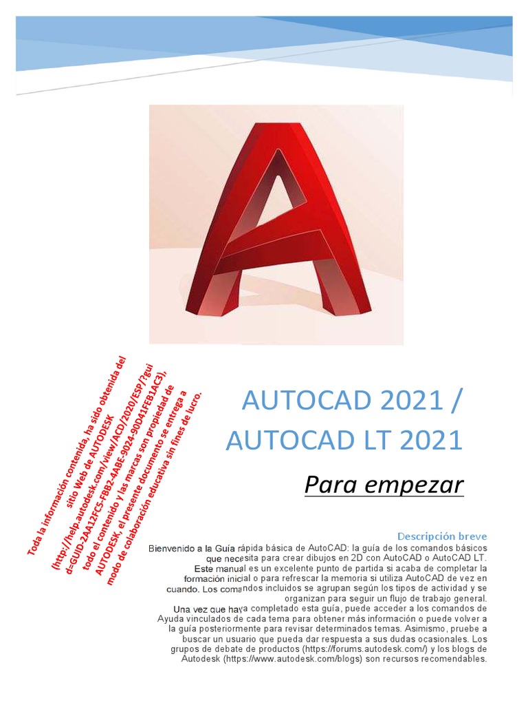Manual - Autocad 2021 - 01 para Empezar | PDF | Cad automático ...