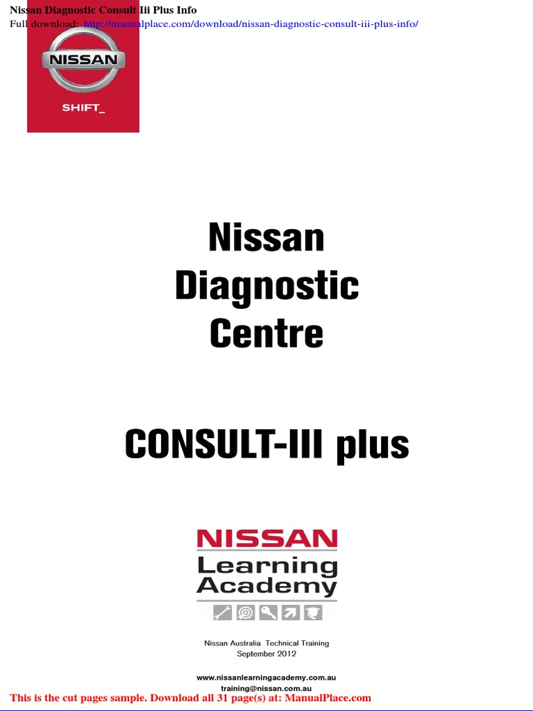 Nissan Diagnostic Consult III Plus Info | PDF | Nissan | Car Body Styles