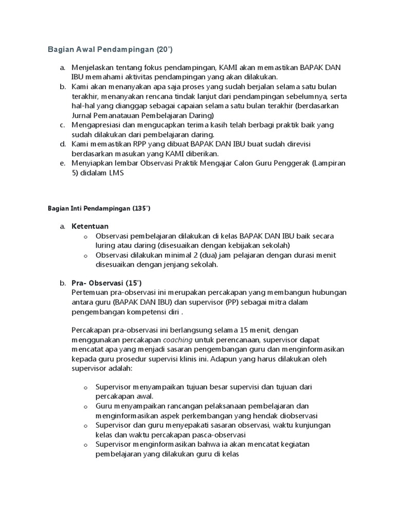 Bagian Awal Pendampingan | PDF