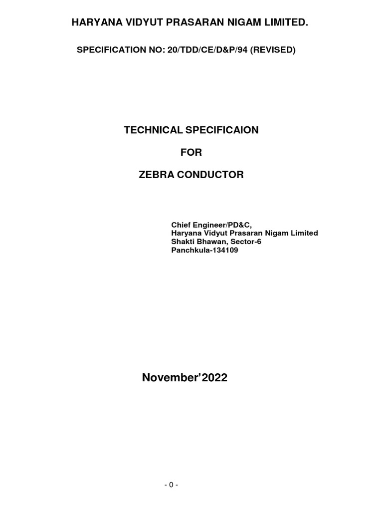 Acsr Zebra Conductor | Download Free PDF | Wire | Electrical Resistance ...