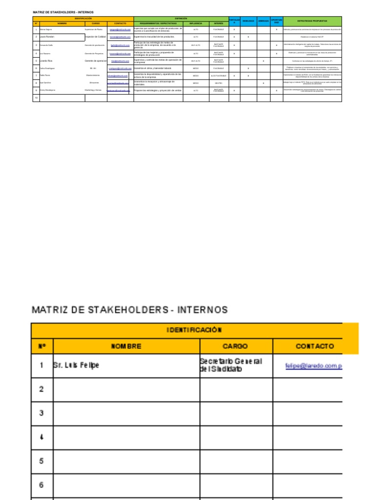 07 Plantilla - Matriz de Stakeholders | PDF | Economias | Business 07 Plantilla - Matriz de Stakeholders | PDF | Economias | Business