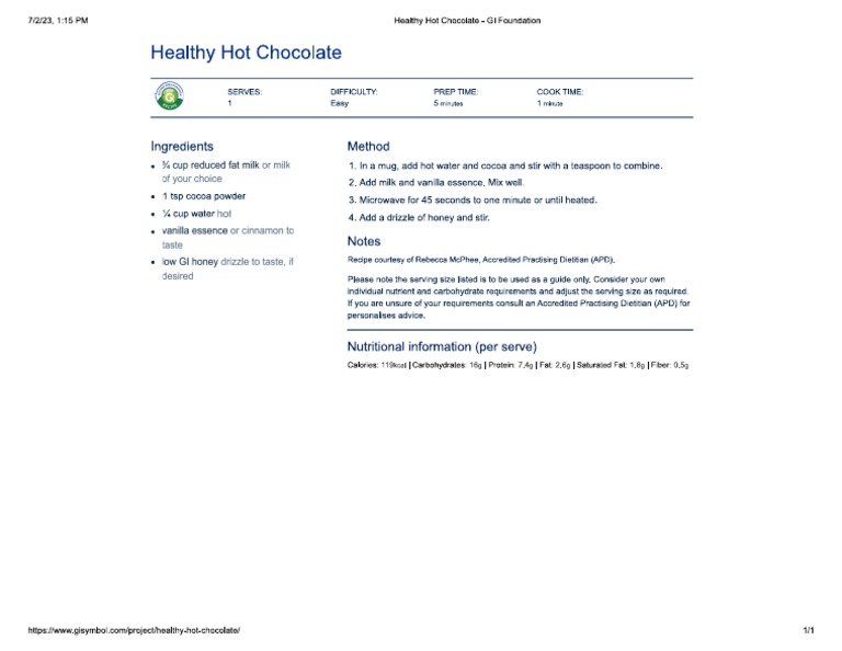 hot choc | PDF
