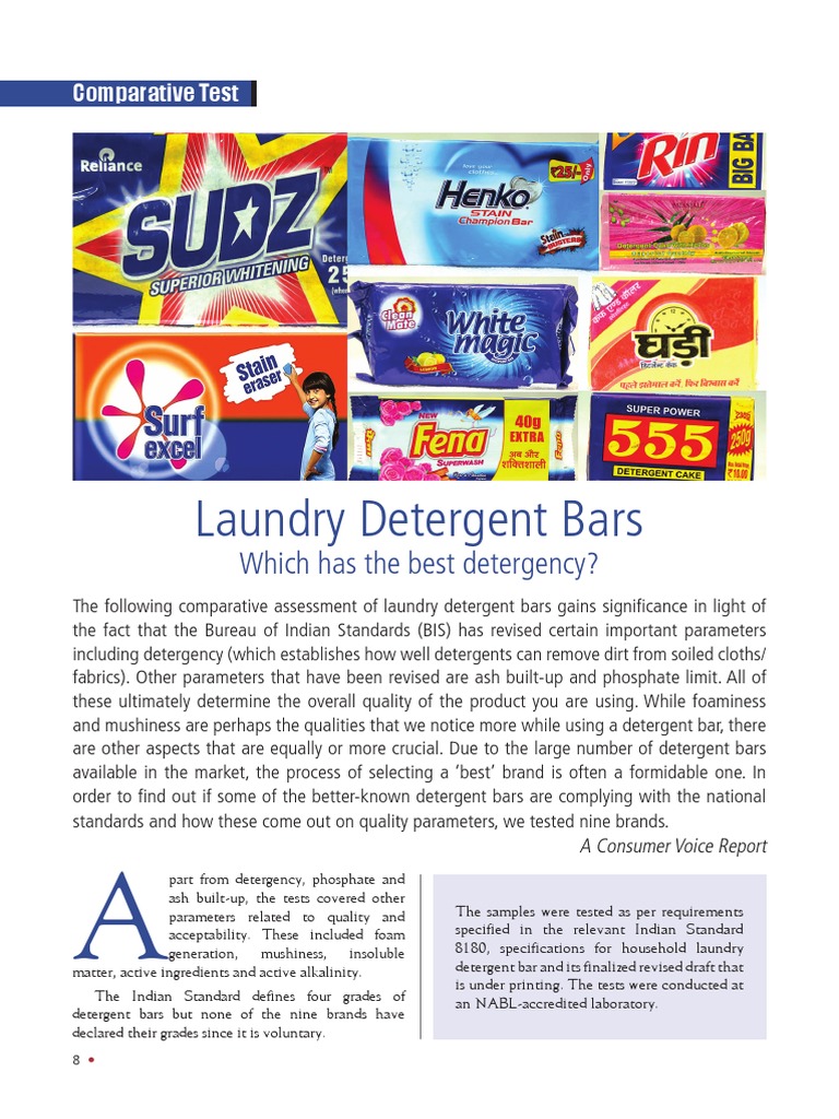Laundry Detergent Bars | PDF | Detergent | Fatty Acid
