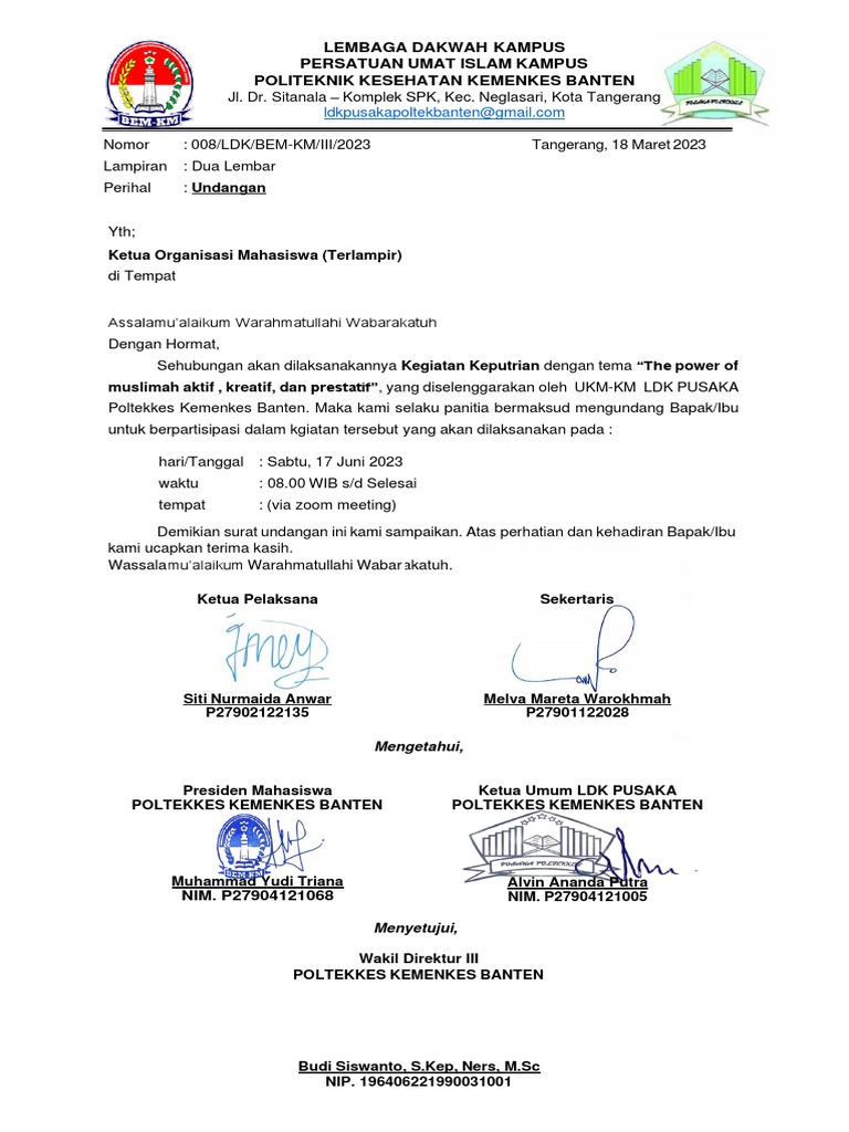 008 - Surat Undangan Organisasi Mahasiswa-2 | PDF