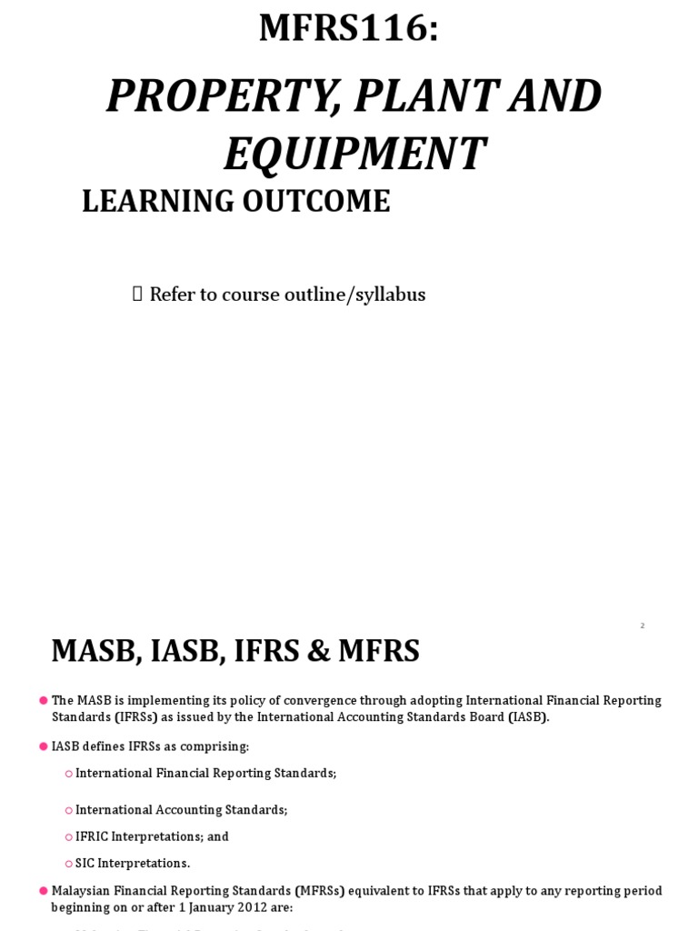 MFRS 116 PPE -Part 1 Notes | PDF | International Financial Reporting ...