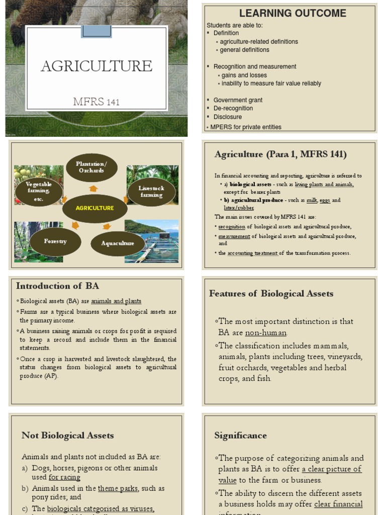 Agriculture MFRS 141 | PDF | Depreciation | Fair Value