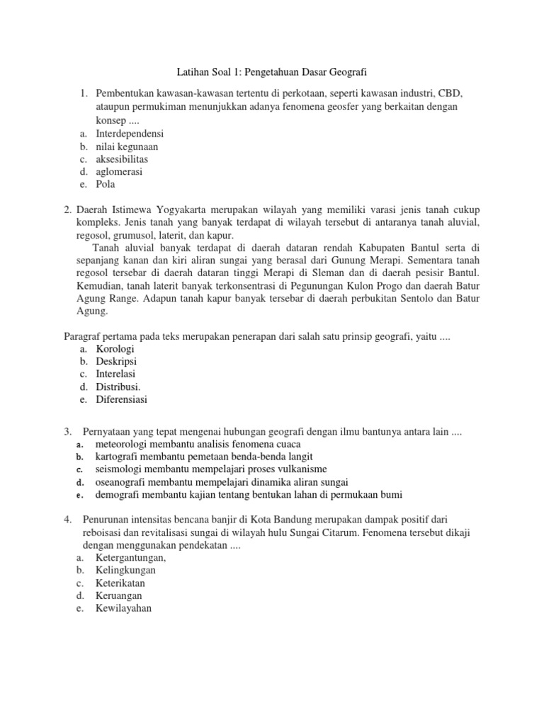 Latihan Soal 1 Dan 2 | PDF