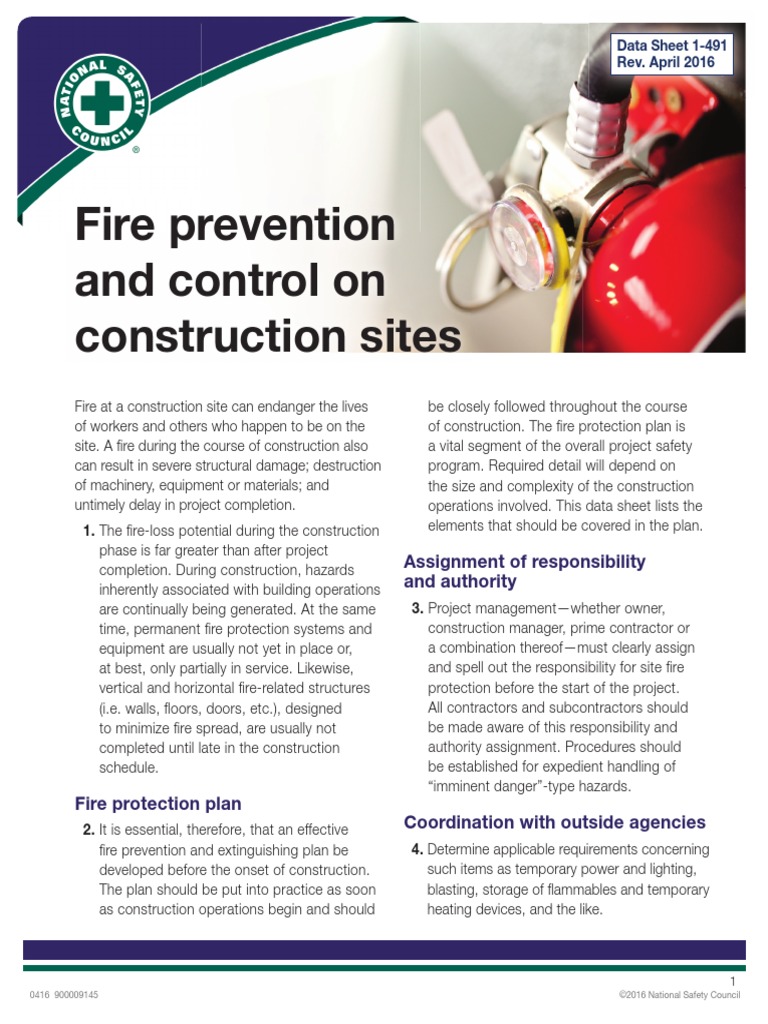 Data Fire Prevention Construction Sites | PDF | Fires | Safety