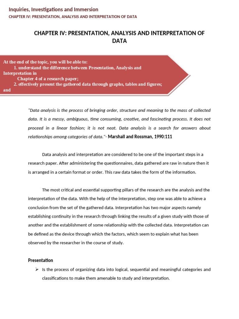w17 Presentation, Analysis and Interpretation of Data | PDF | Data | Chart
