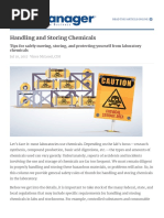 05 Chemical Storage Checklist | PDF | Prevention | Safety