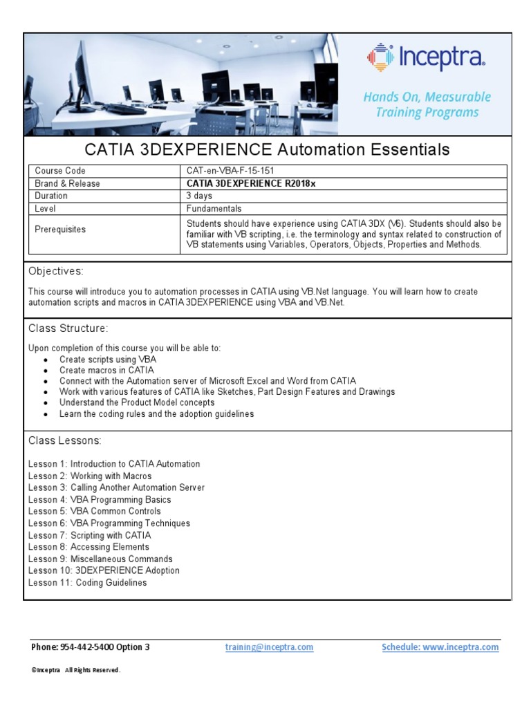 CATIA 3DEXPERIENCE VBA Course | PDF