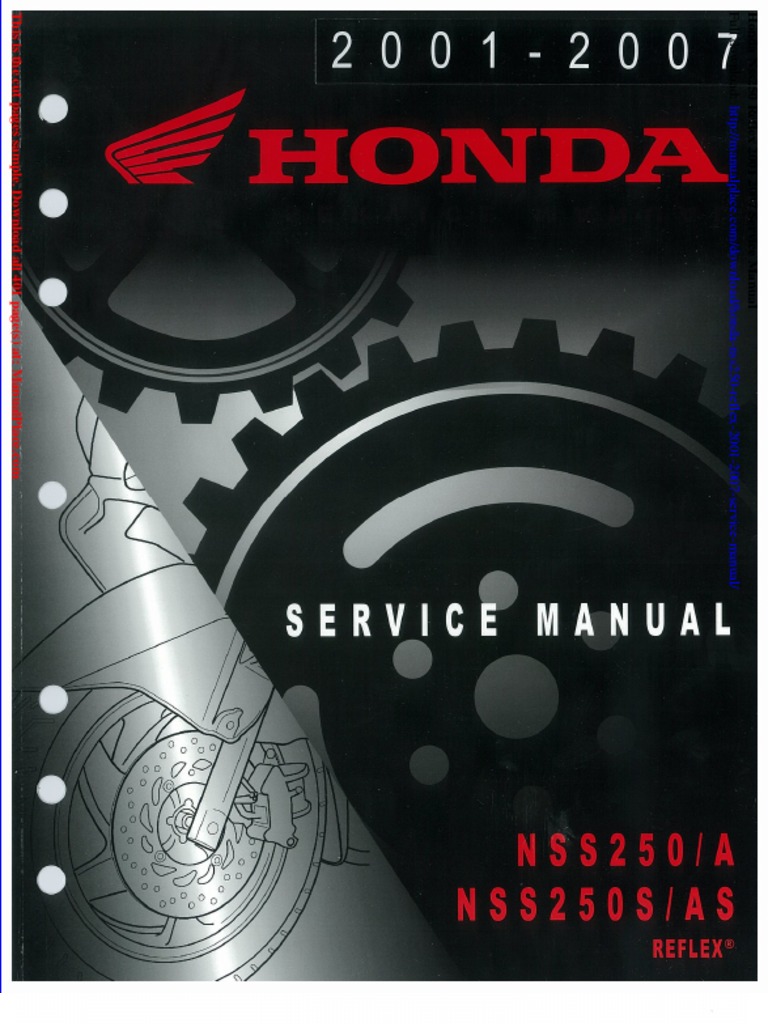 Honda Nss250 Reflex 2001 2007 Service Manual | PDF | Technology ...