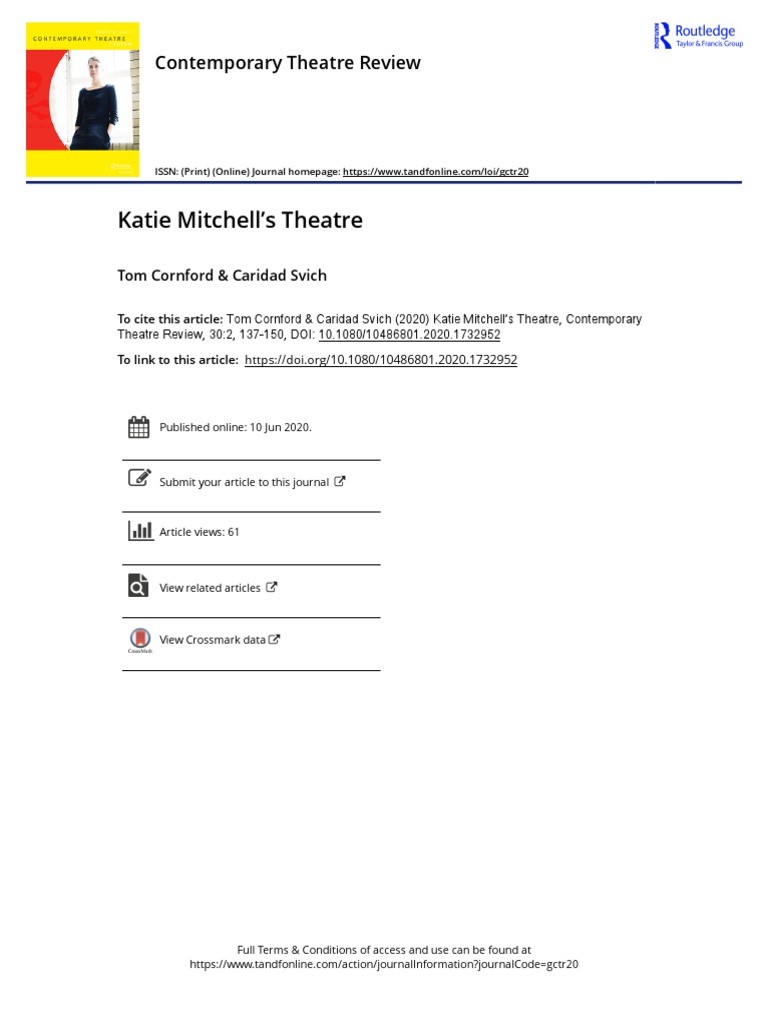 Katie Mitchell's Theatre | PDF | Theatre