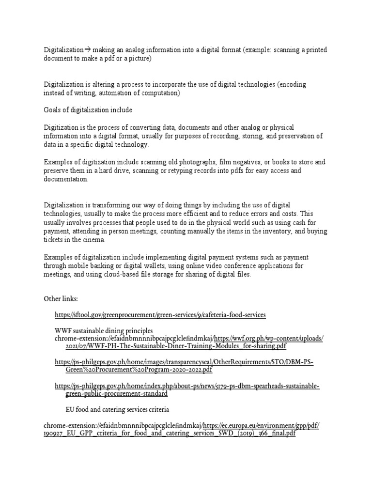 Digitalization Vs DIgitization | PDF | Digital Technology | Information ...